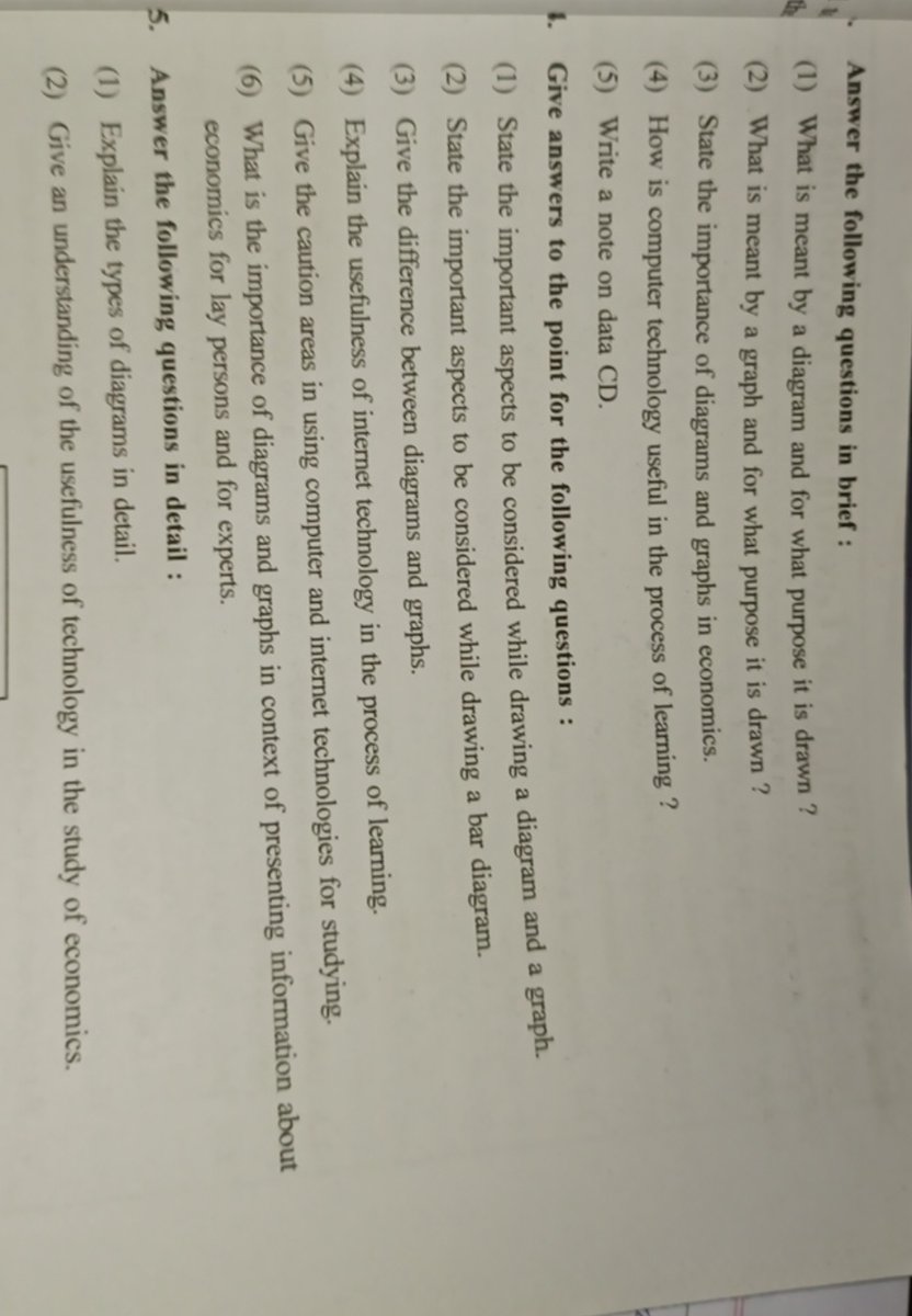 Answer the following questions in brief: What is meant by a diagram and