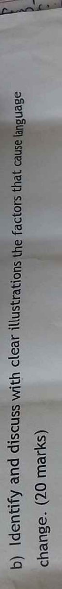 b) Identify and discuss with clear illustrations the factors that cause l..
