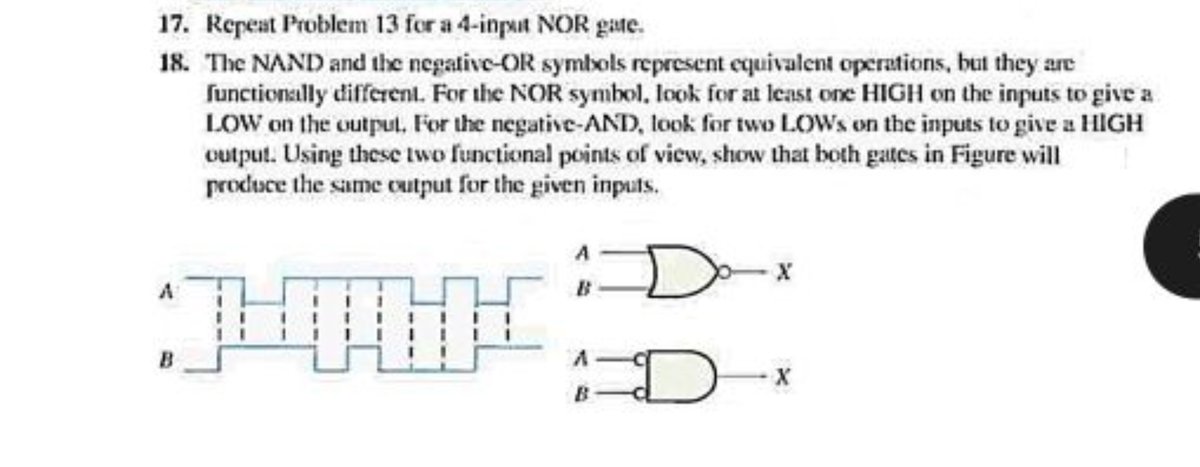 Repeat Problem 13 for a 4-input NOR gate. The NAND and the negative-OR s..