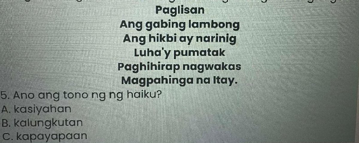 Paglisan Ang gabing lambong Ang hikbi ay narinig Luha'y pumatak Paghihira..