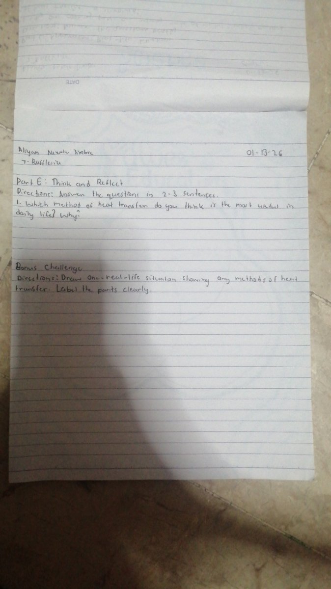 Part E: Think and Reflect Directions: Answer the questions in 2-3 sentenc..