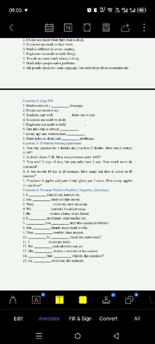 Here are several exercises: Exercise 1: True or False (based on the prov..