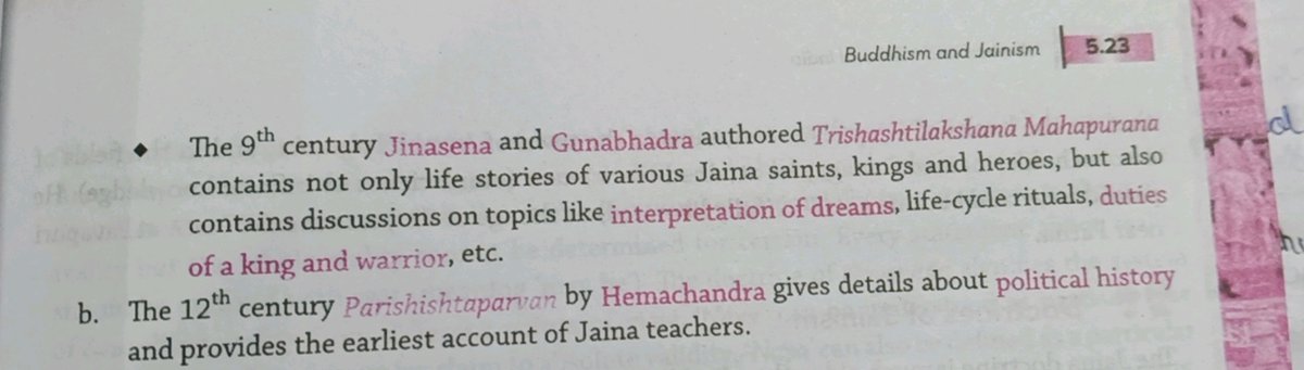 The 9th century Jinasena and Gunabhadra authored Trishashtilakshana Mahap..
