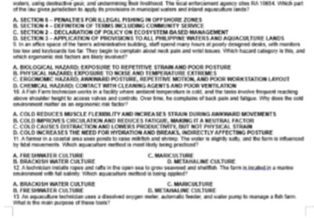 Here are multiple-choice questions related to environmental regulations,