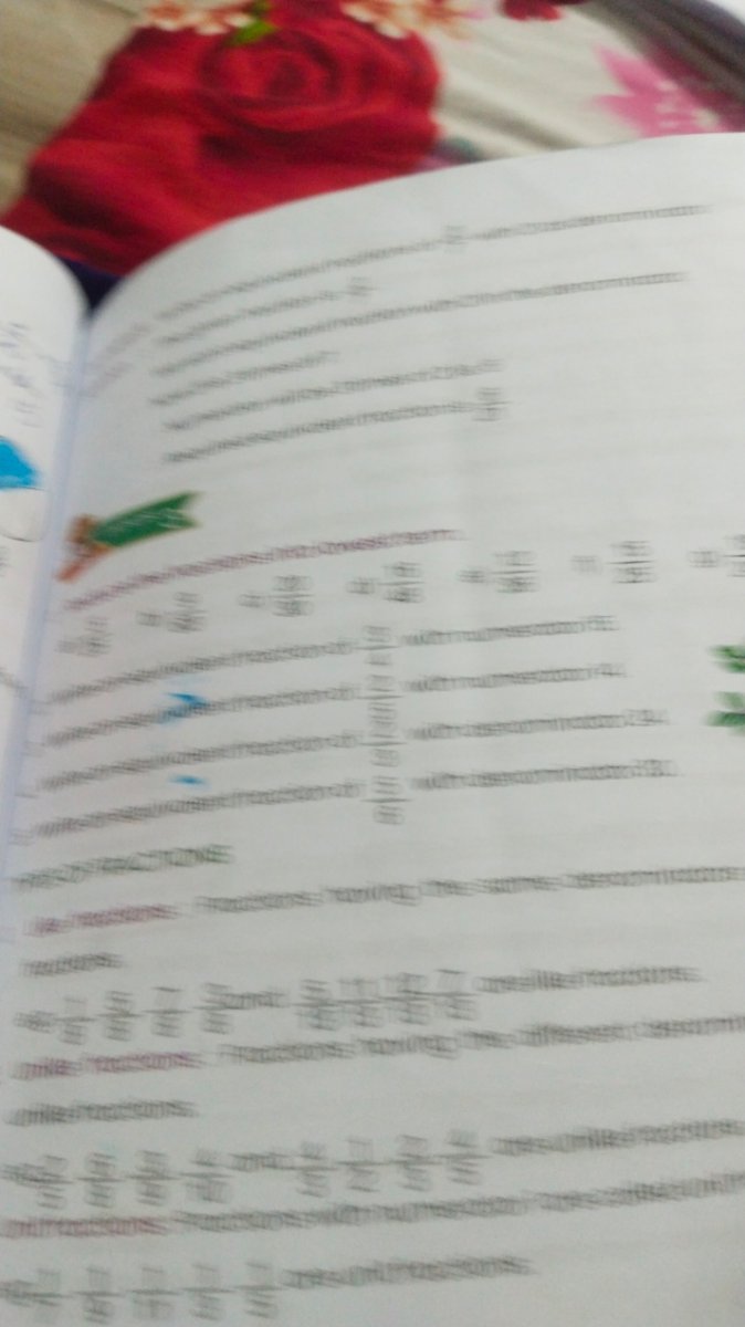 The provided image contains definitions and examples related to fractions..