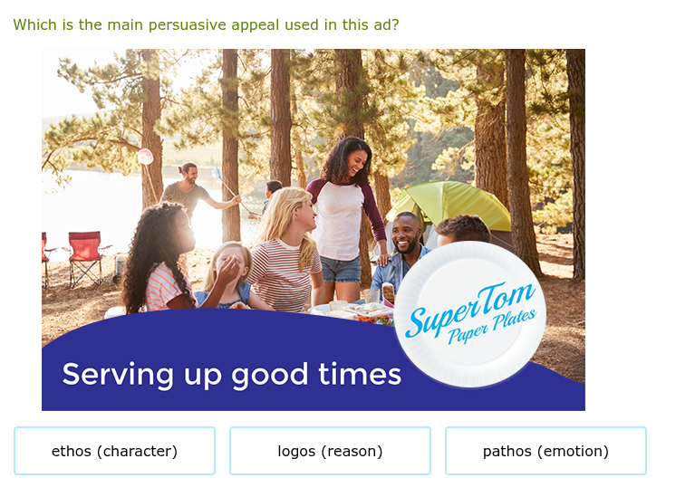 Which is the main persuasive appeal used in this ad? Image Description: