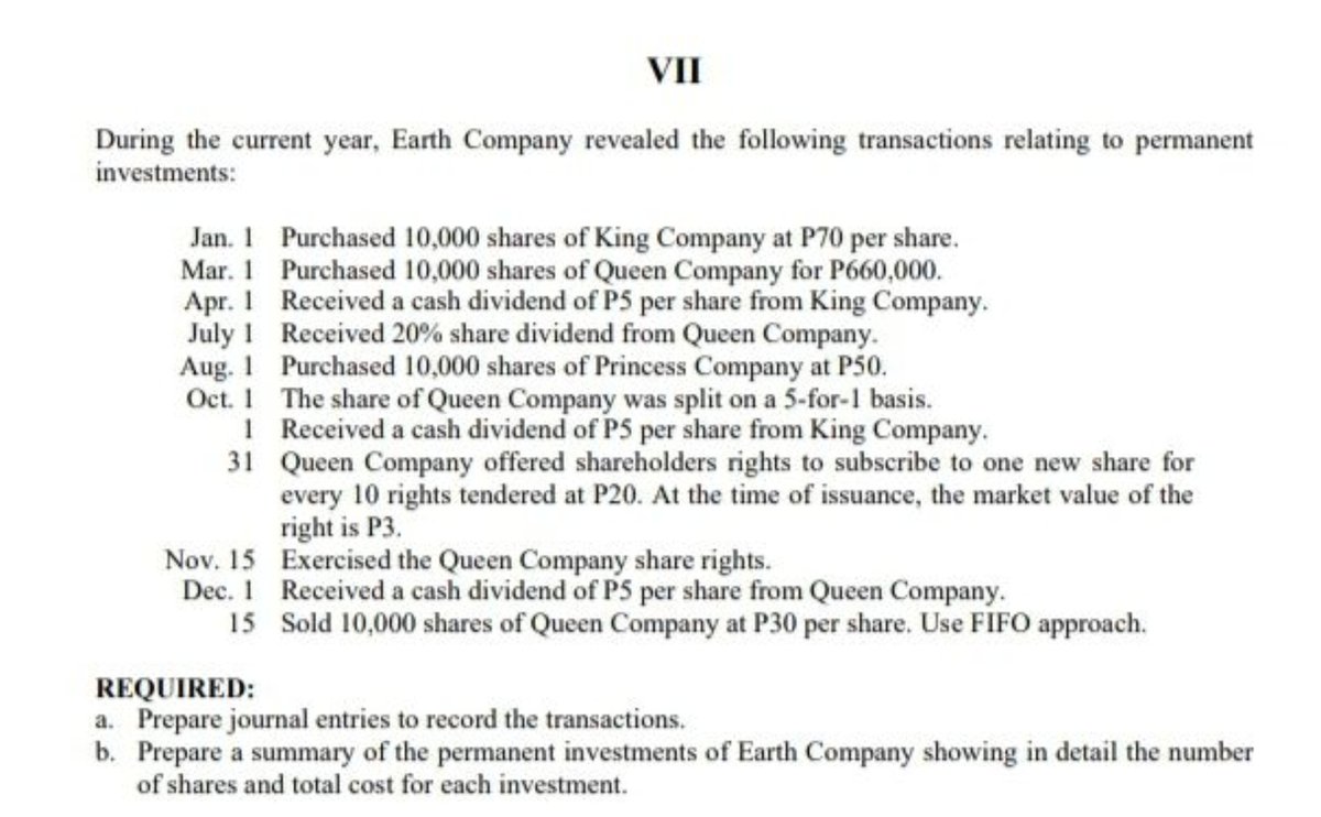 During the current year, Earth Company revealed the following transaction..