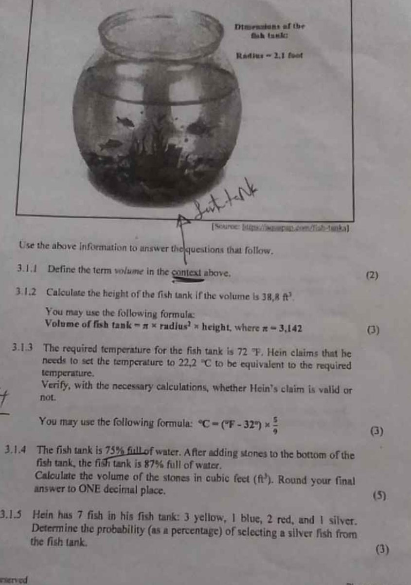Use the above information to answer the questions that follow. 3.1.1 Def..