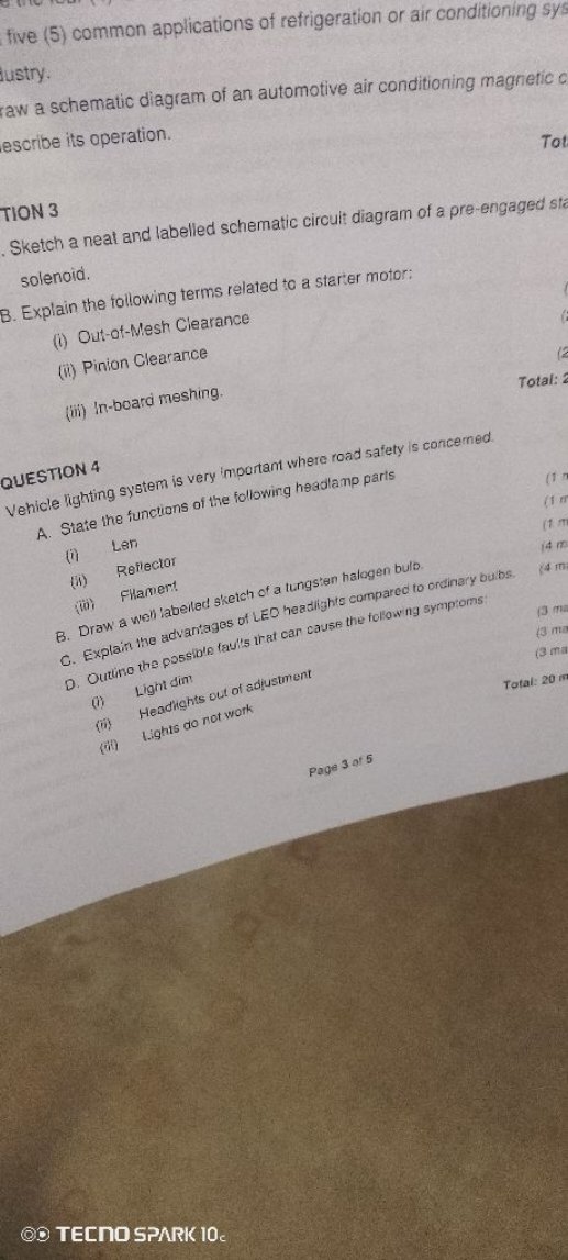 QUESTION 3 A. Sketch a neat and labelled schematic circuit diagram of a p..