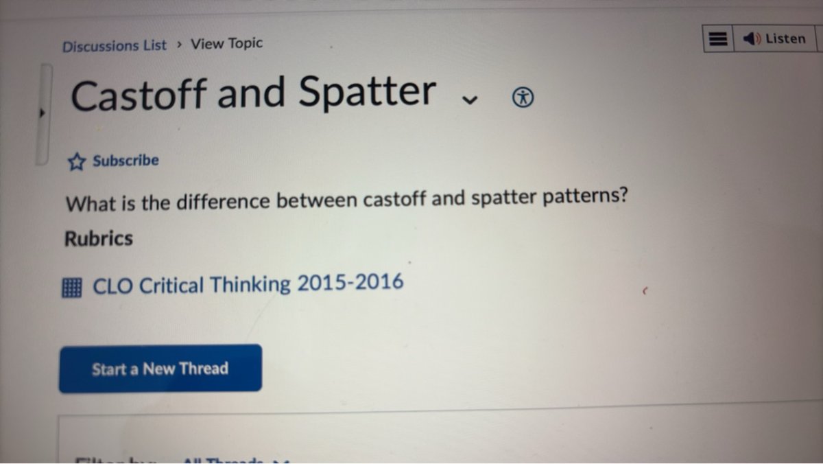 What is the difference between castoff and spatter patterns? | Filo