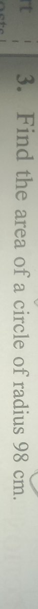 Find the area of a circle of radius 8 cm. | Filo