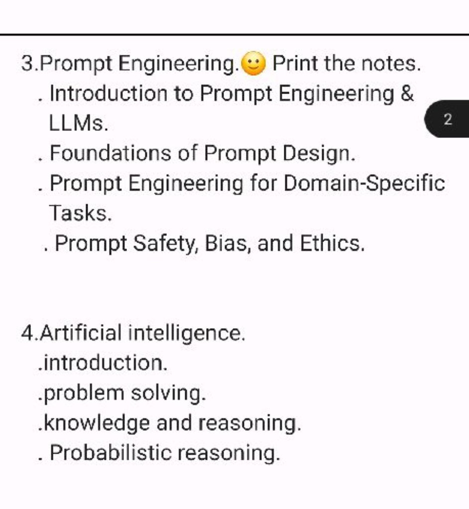 Prompt Engineering. Print the notes. Introduction to Prompt Engineering..