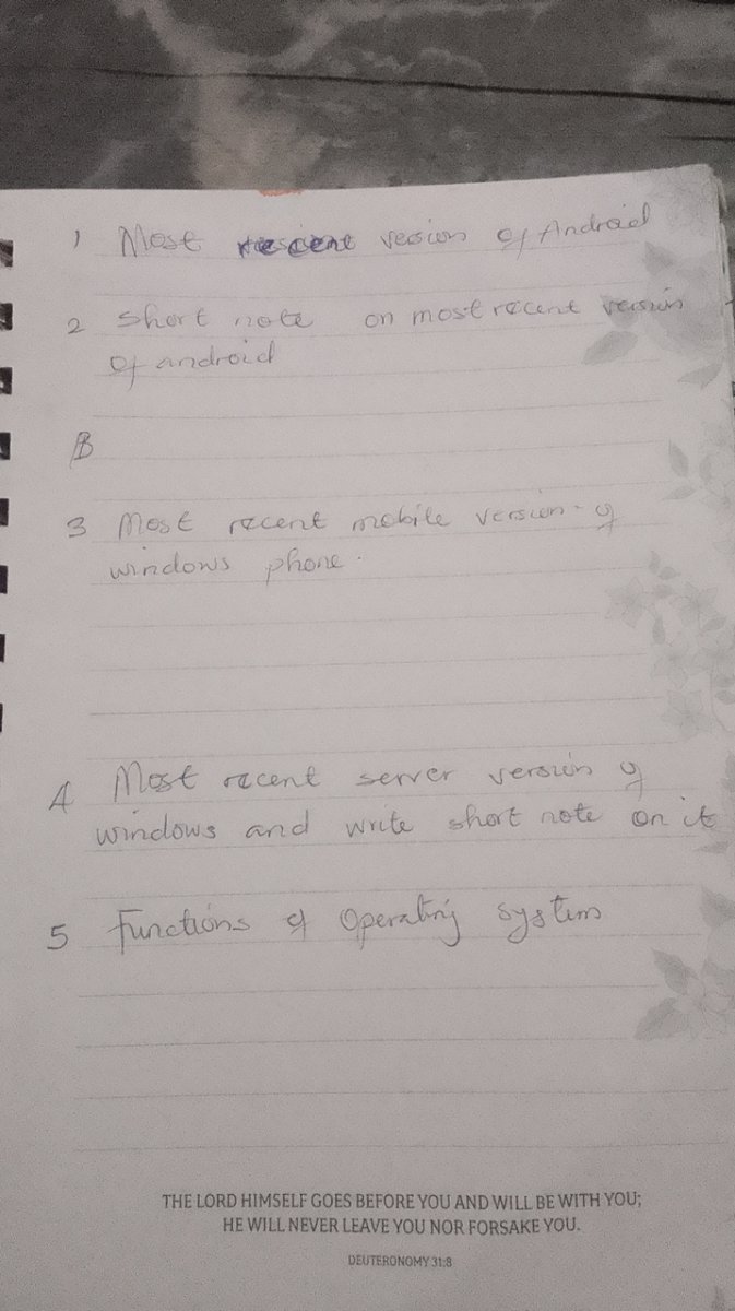 Most recent version of Android. Short note on most recent version of Andr..