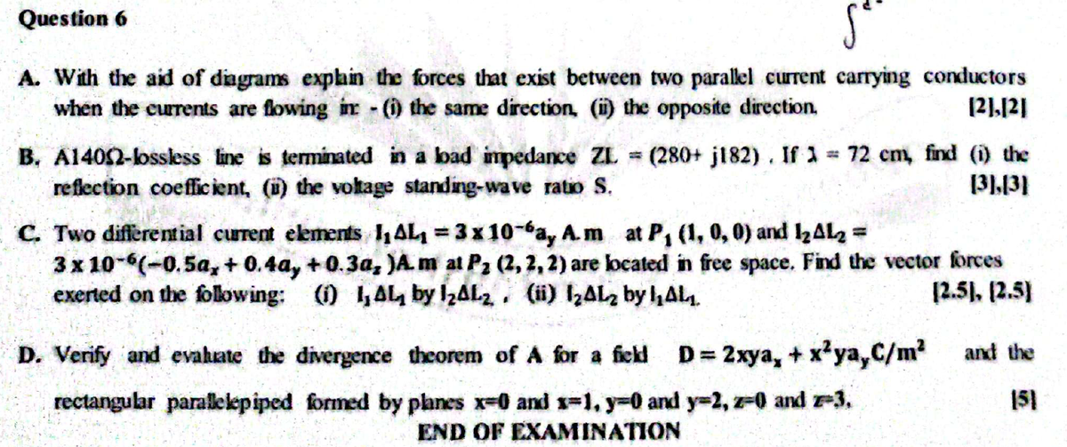 Question 6 A. With the aid of diagrams, explain the forces that exist be..