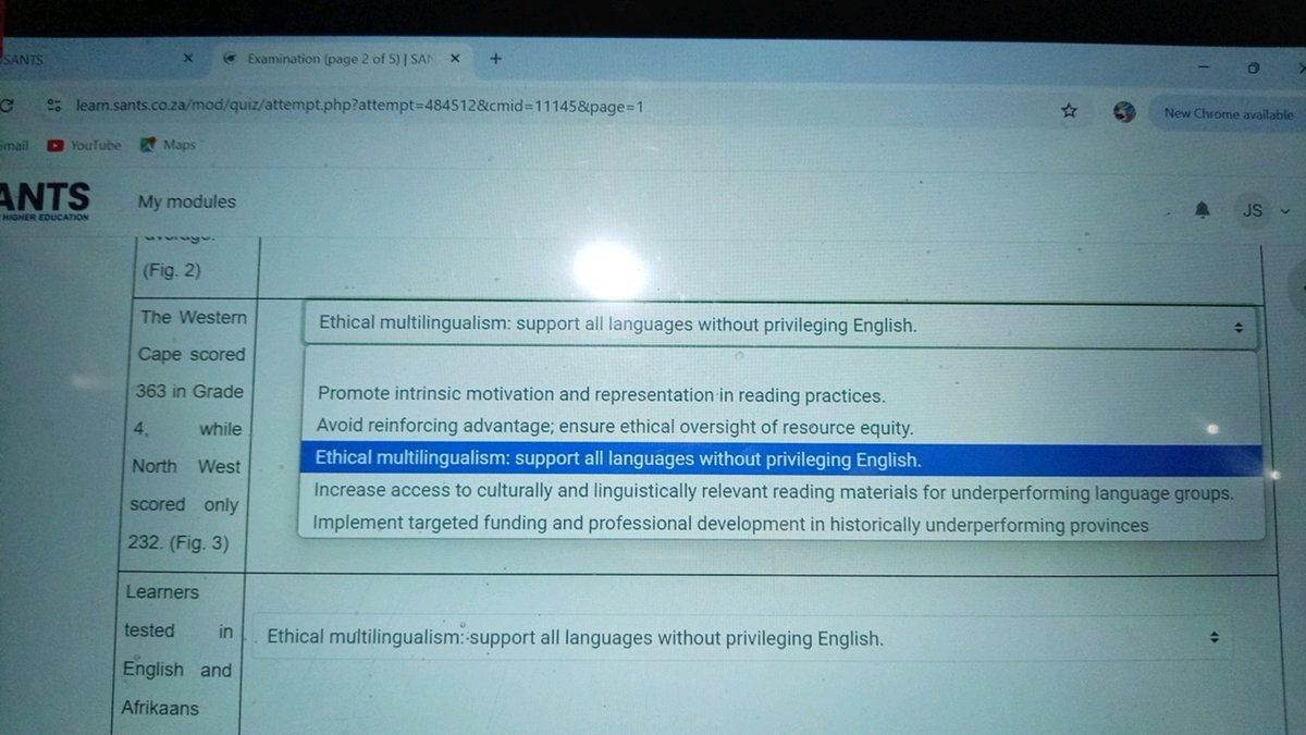 The question presents a table with various statements related to educatio..