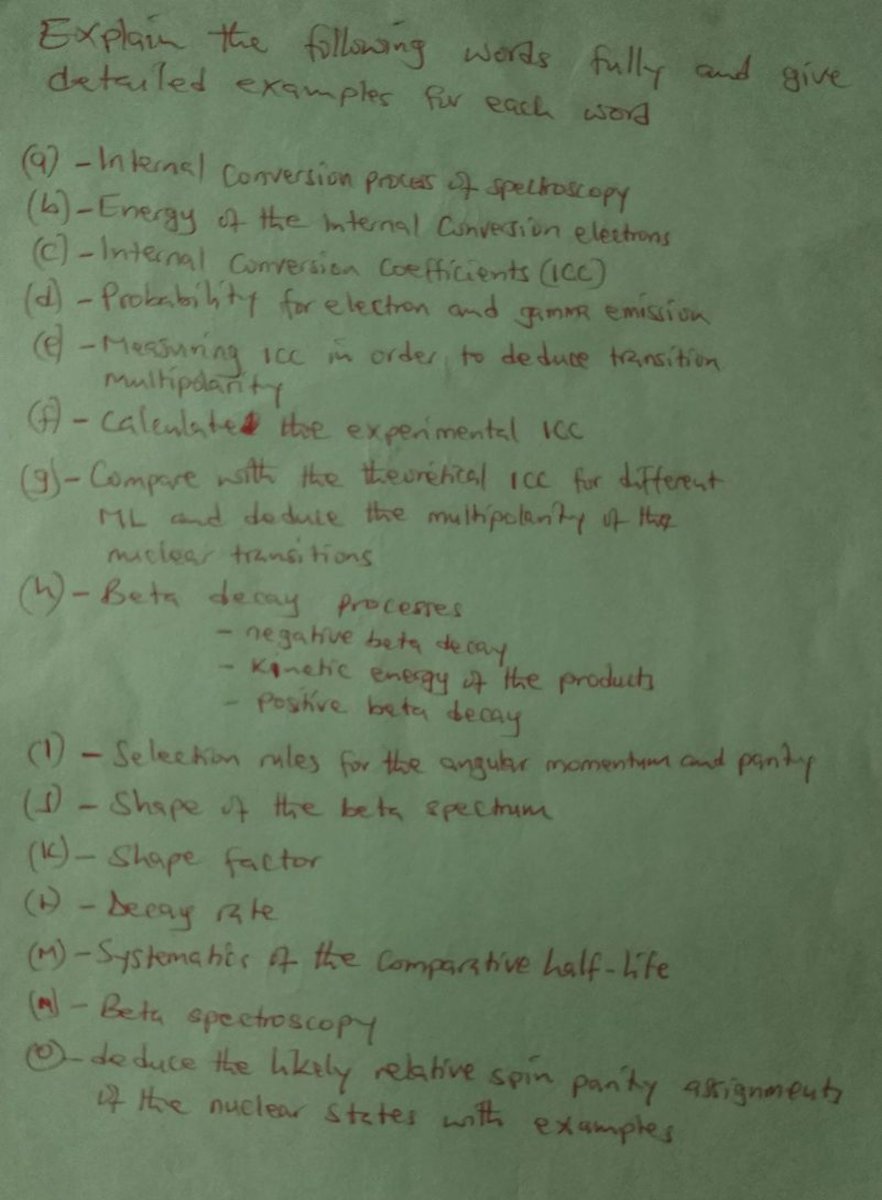 Explain the following words fully and give detailed examples for each wor..