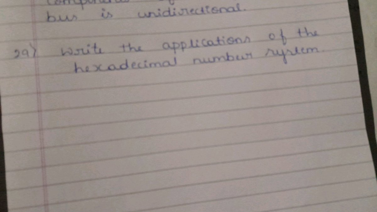 Write the applications of the hexadecimal number system. | Filo