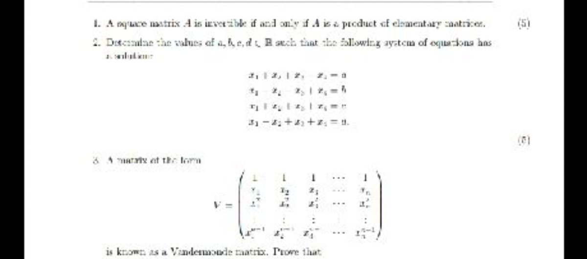 A square matrix A is invertible if and only if A is a product of elementa..