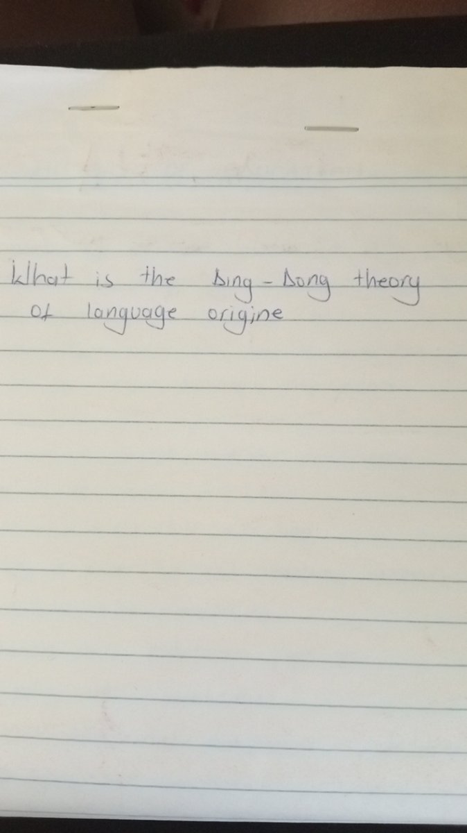 What is the Sing-Song theory of language origin? | Filo