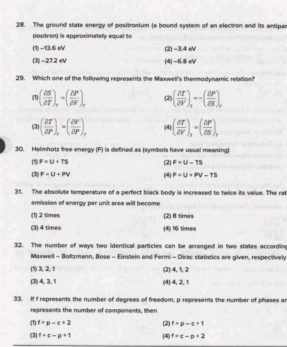 The ground state energy of positronium (a bound system of an electron and..