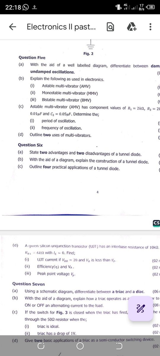 Question Five (a) With the aid of a well labelled diagram, differentiate..