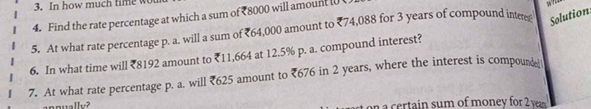 Here are multiple questions related to compound interest: In how much ti..