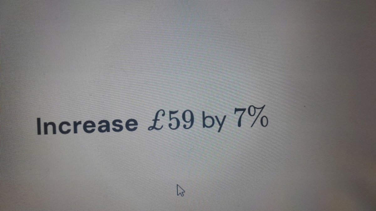 Increase £59 by 7% | Filo