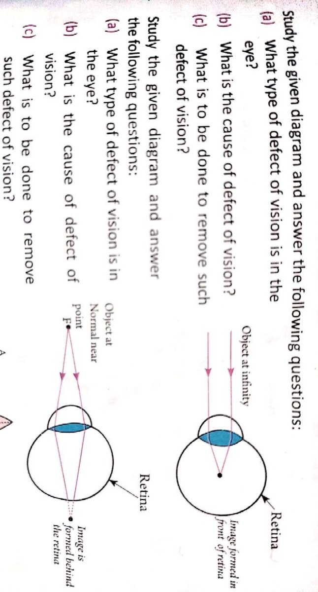 Study the given diagram and answer the following questions: (First Diagr..