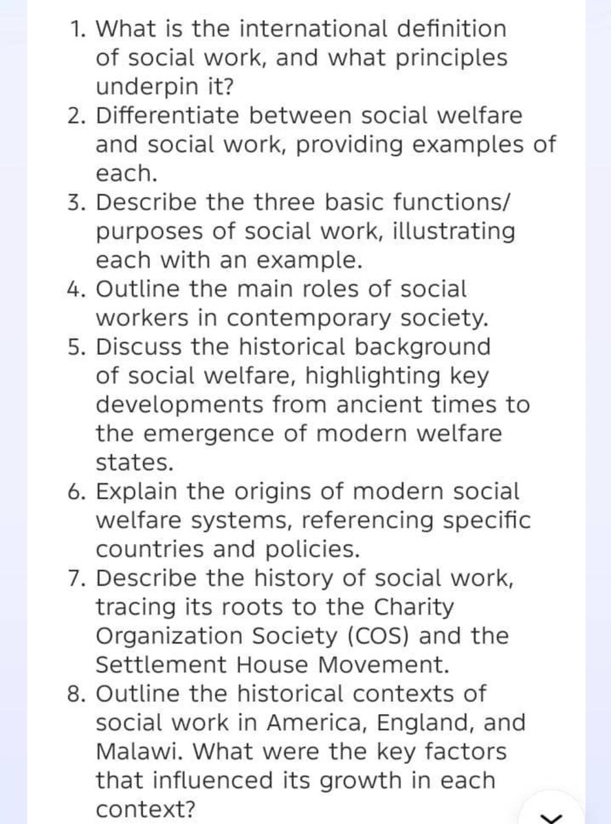 What is the international definition of social work, and what principles