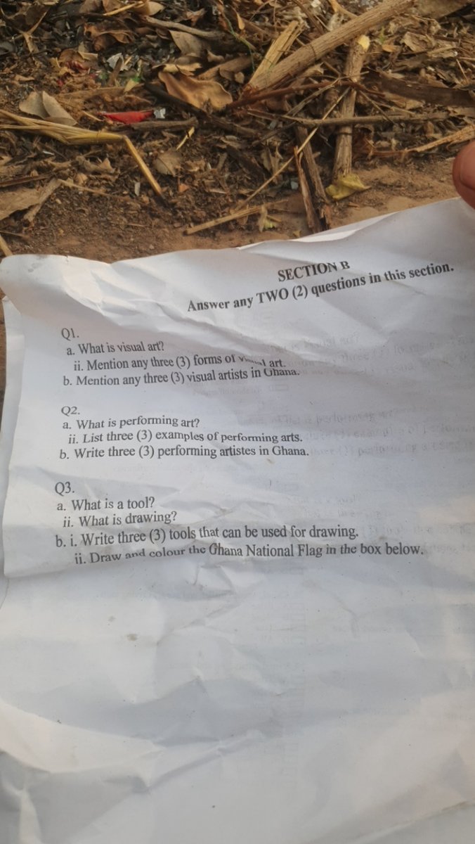 SECTION B Answer any TWO (2) questions in this section. Q1. a. What is v..