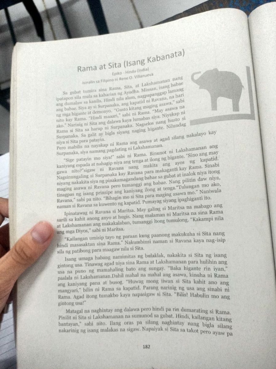 Rama at Sita (Isang Kabanata) Epiko - Hindu (India) Isinalin sa Filipino