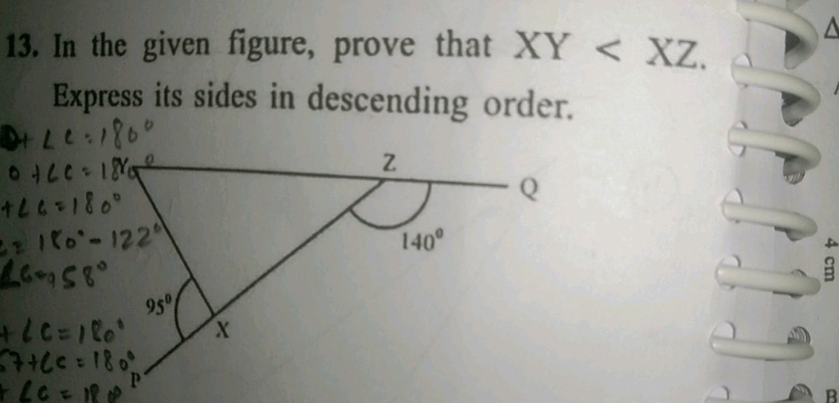 In the given figure, prove that XY