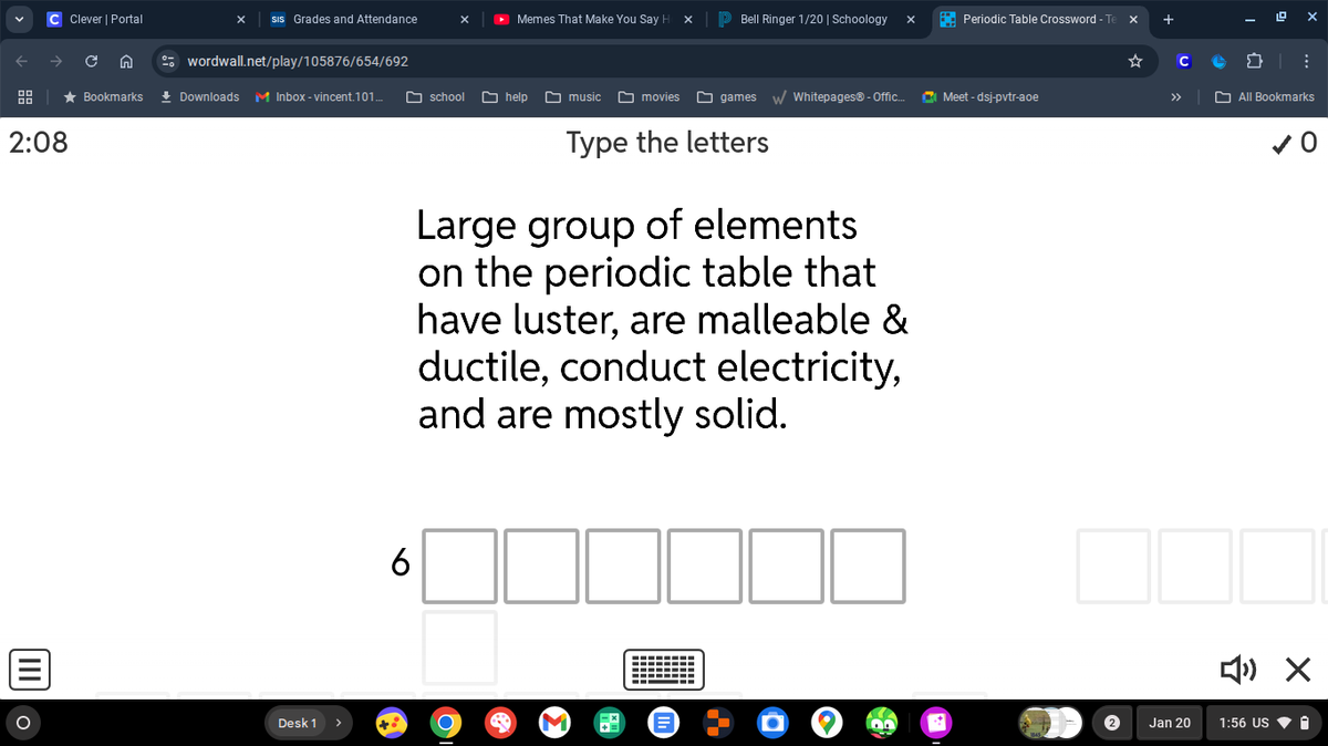 Large group of elements on the periodic table that have luster, are malle..