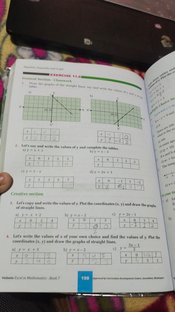 Here are the questions: EXERCISE 11.6 General Section - Classwork From..
