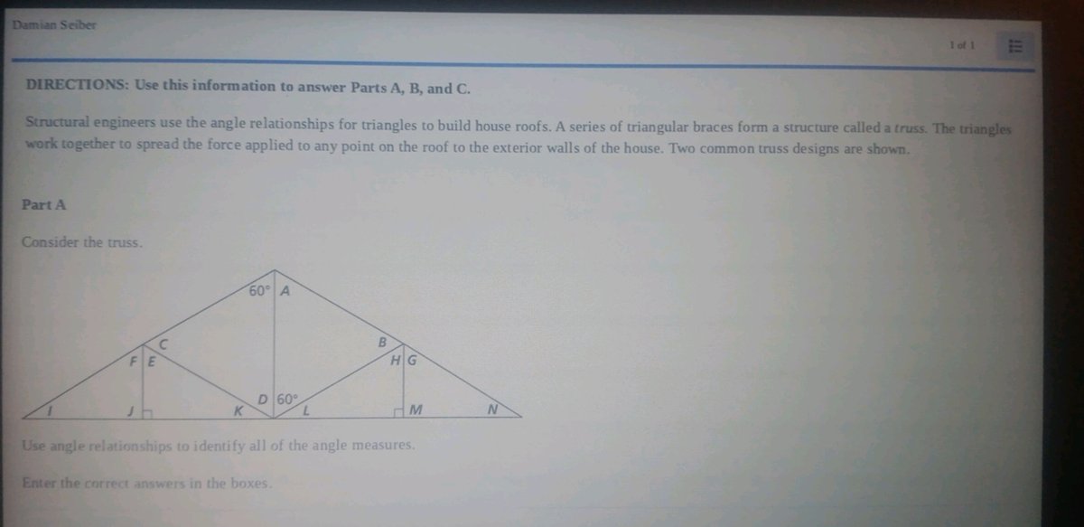 DIRECTIONS: Use this information to answer Parts A, B, and C. Structural..
