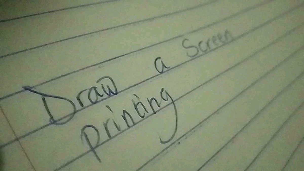 Draw a Screen Printing | Filo