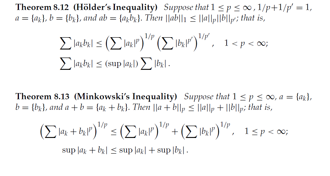 Prove these two theorems: Theorem 8.12 (Hölder's Inequality) Suppose tha..