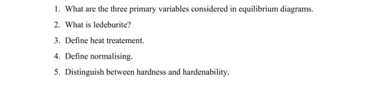 What are the three primary variables considered in equilibrium diagrams?