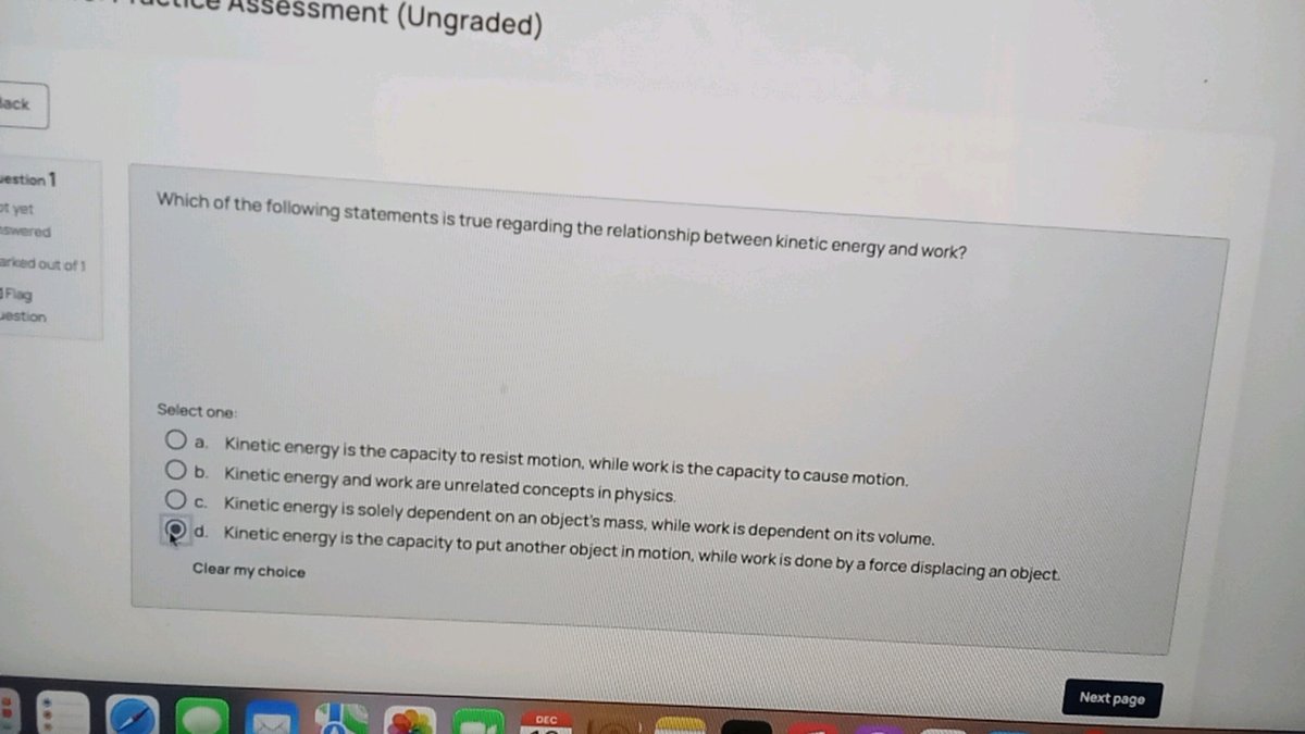 Which of the following statements is true regarding the relationship betw..
