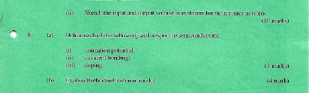 Sketch the input and output voltage waveforms for the rectifier in (c)(i)..