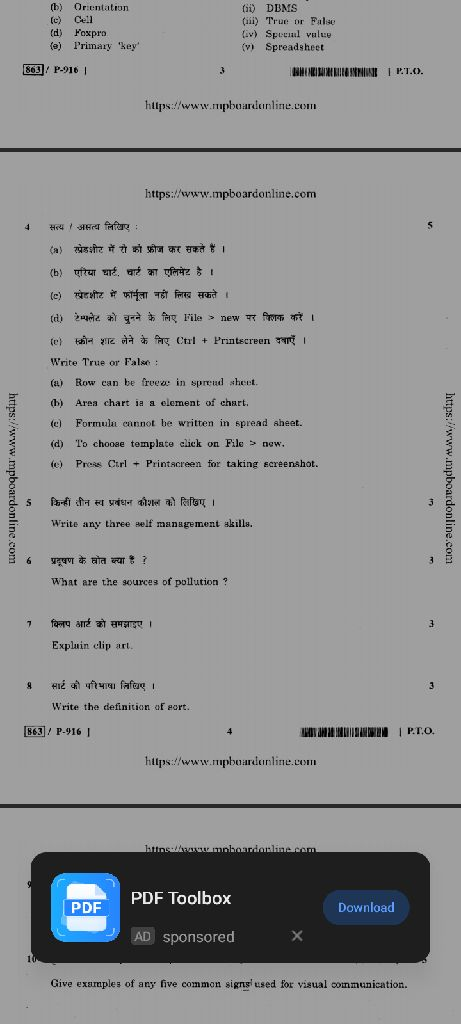Here are a few questions: Question 4: Write True or False: (a) Row can b..