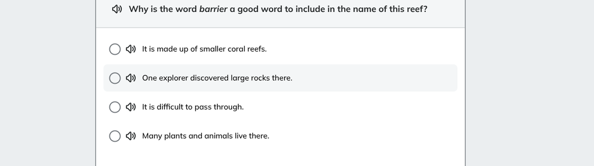 Why is the word barrier a good word to include in the name of this reef?