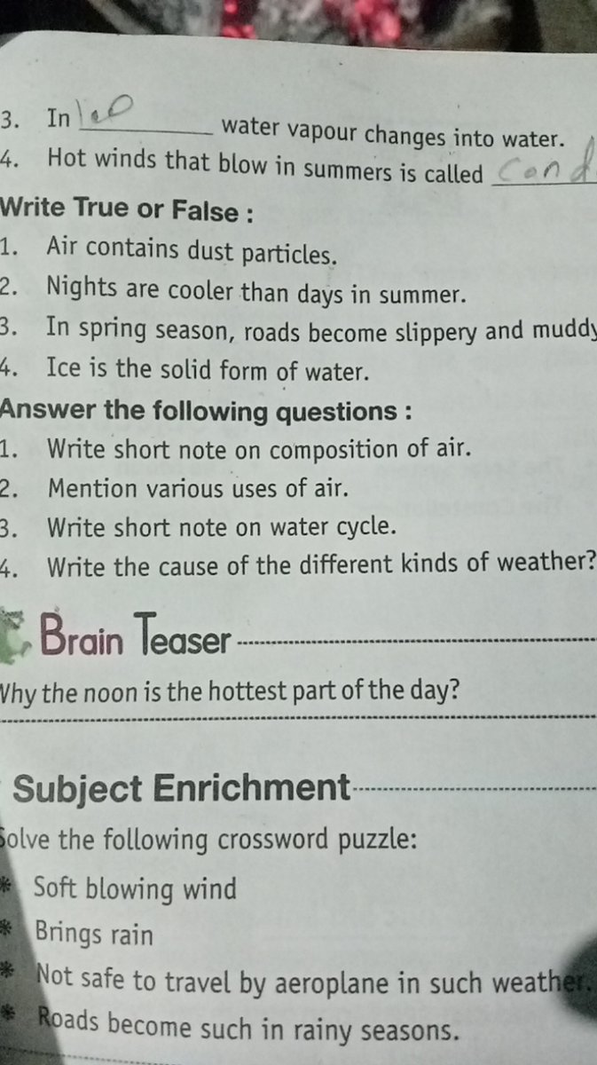 Here are several questions related to environmental science and general k..