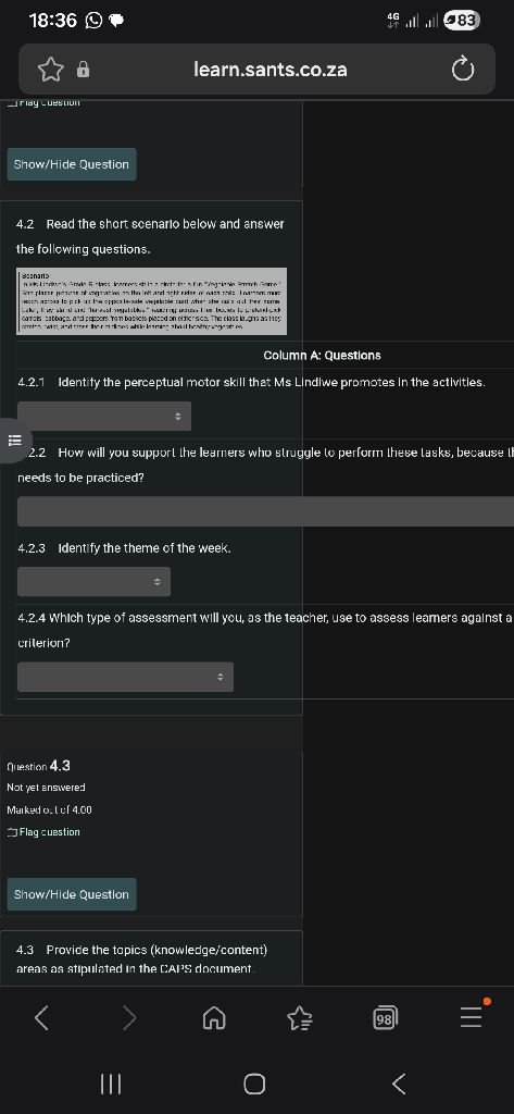 4.2 Read the short scenario below and answer the following questions. Sc..