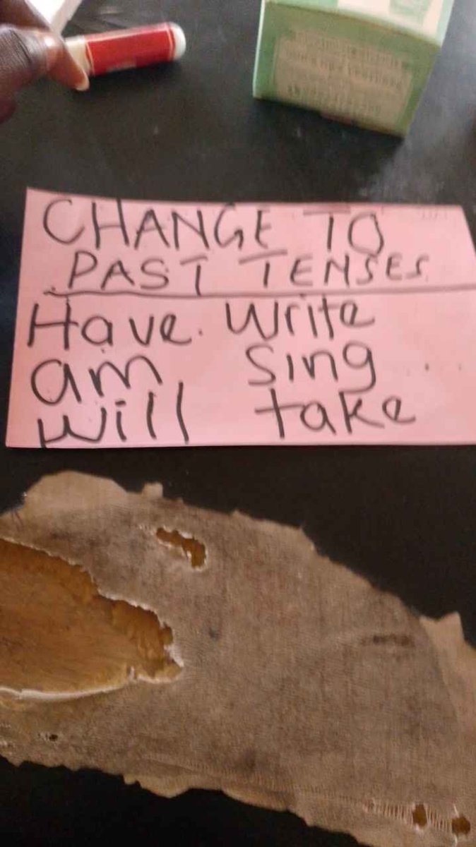 Change to past tenses: Have Write Am Sing Will Take | Filo