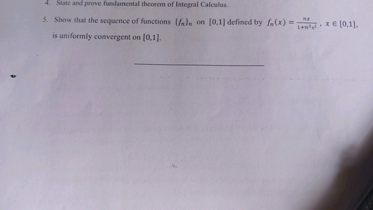 State and prove fundamental theorem of Integral Calculus. Show that the s..