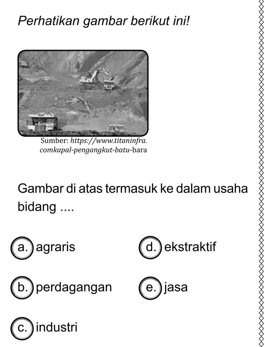 Perhatikan gambar berikut ini! (Image of mining activity) Sumber: https:..