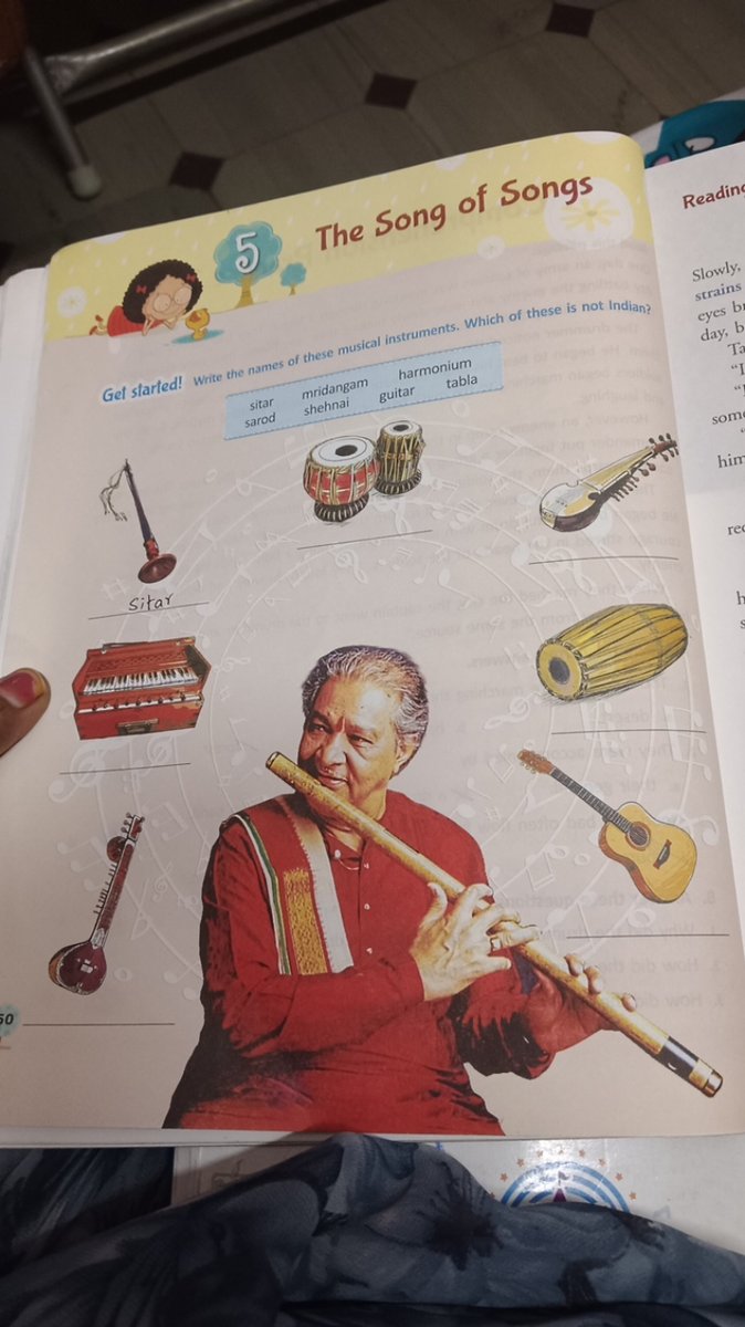 Get started! Write the names of these musical instruments. Which of these..