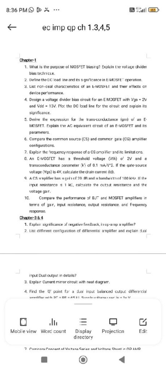 Here are several questions related to Electronics, specifically focusing
