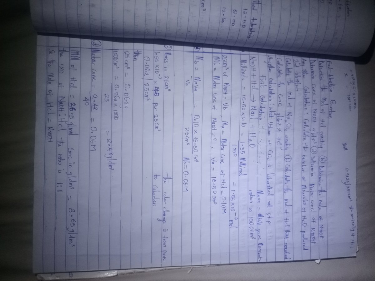 Here is the original image: [Image of handwritten notes on a notebook pa..